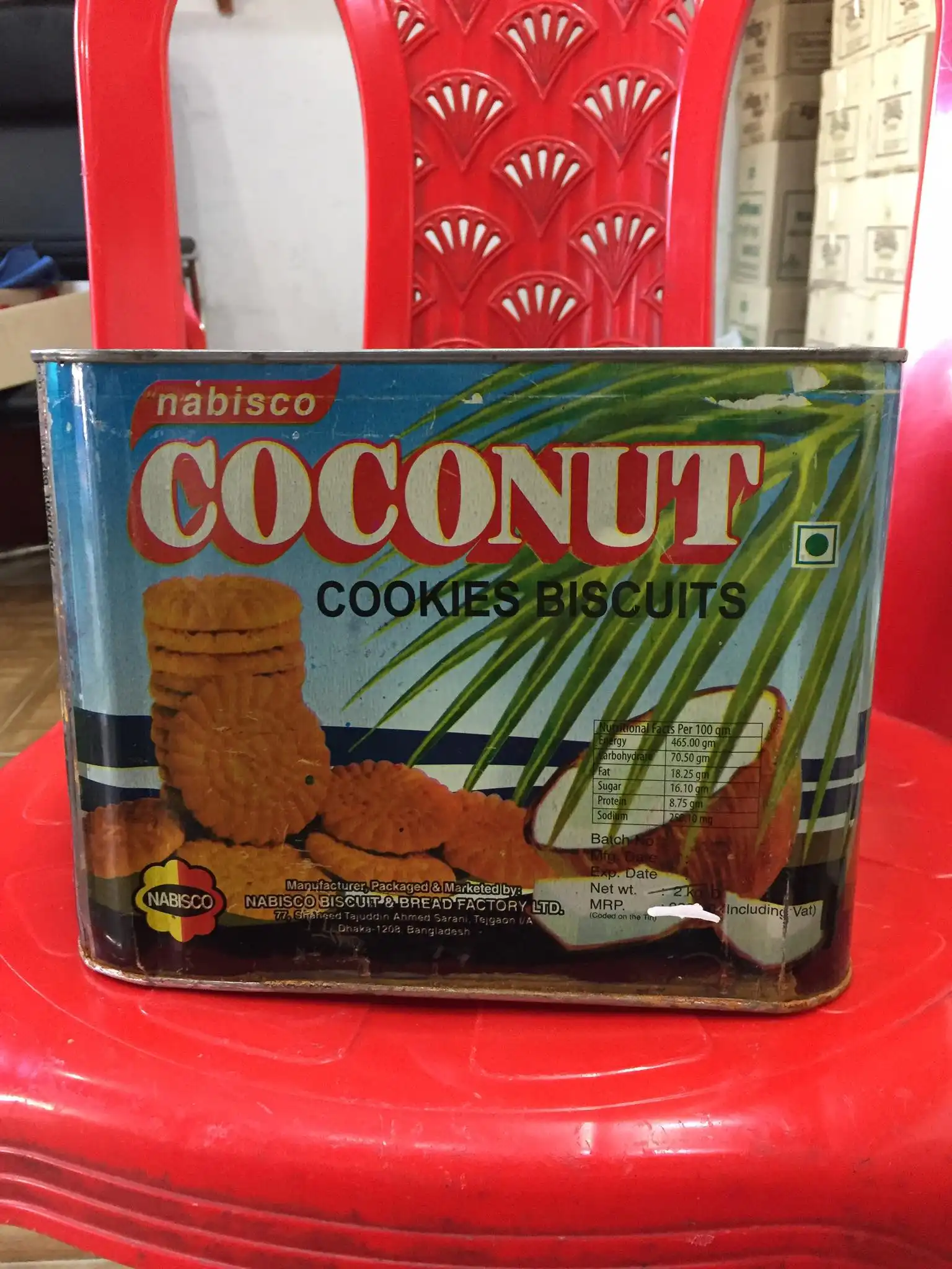 Nabisco Coconut Cookies Biscuits 2kg Tin
